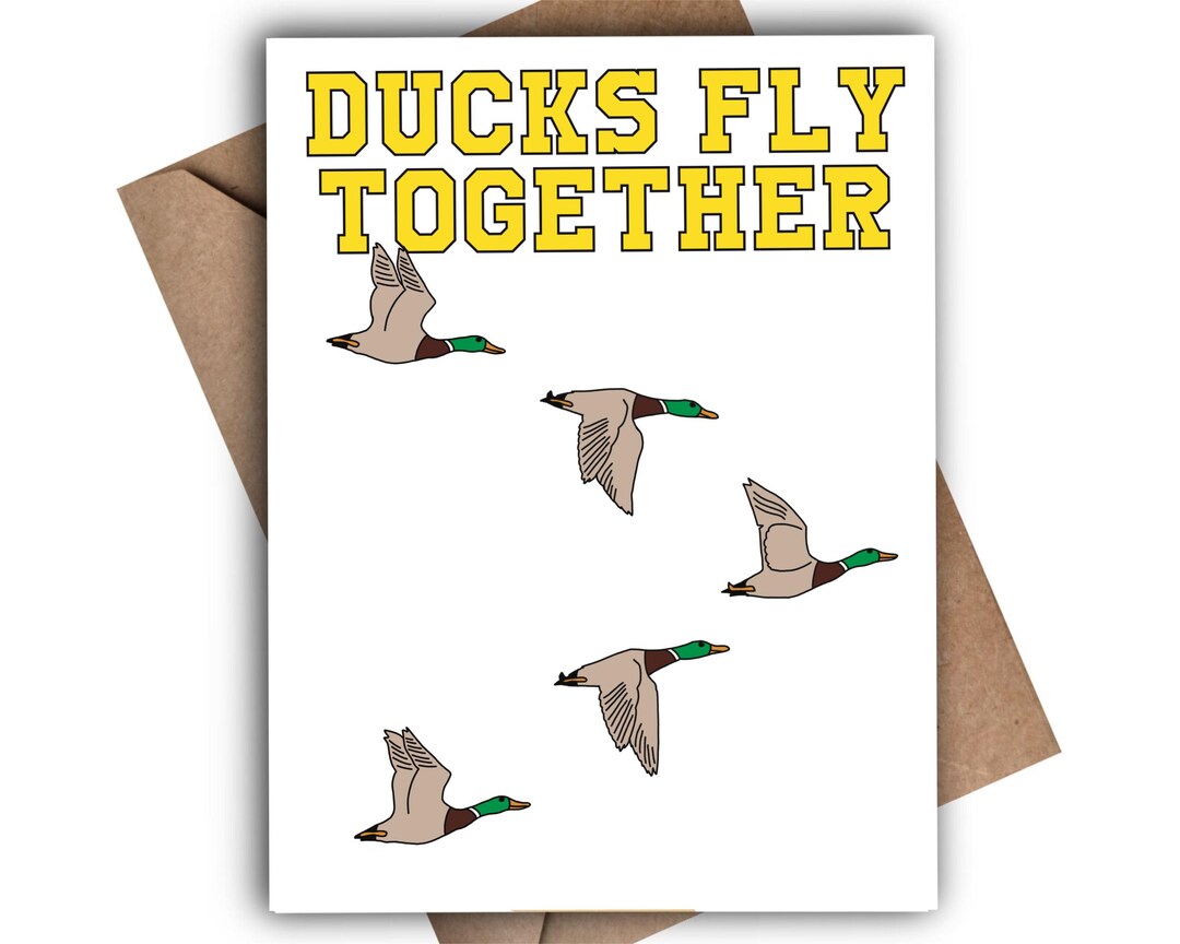 Mighty Ducks "flying V" Greeting Card Gift Retro Movies Any Occasion ...