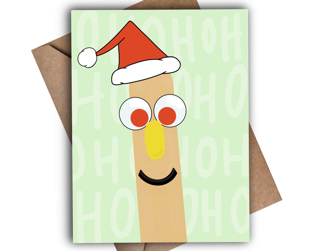 Retro Nickelodeon Christmas Card Featuring Stick Stickly, Holiday Gift ...