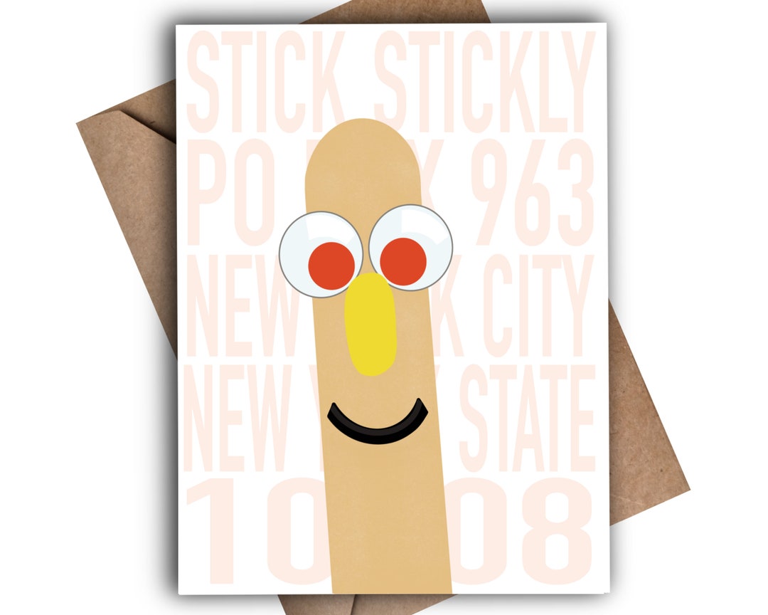 Nickelodeon Stick Stickly Greeting Card Gift Retro 90s Any Occasion - Etsy