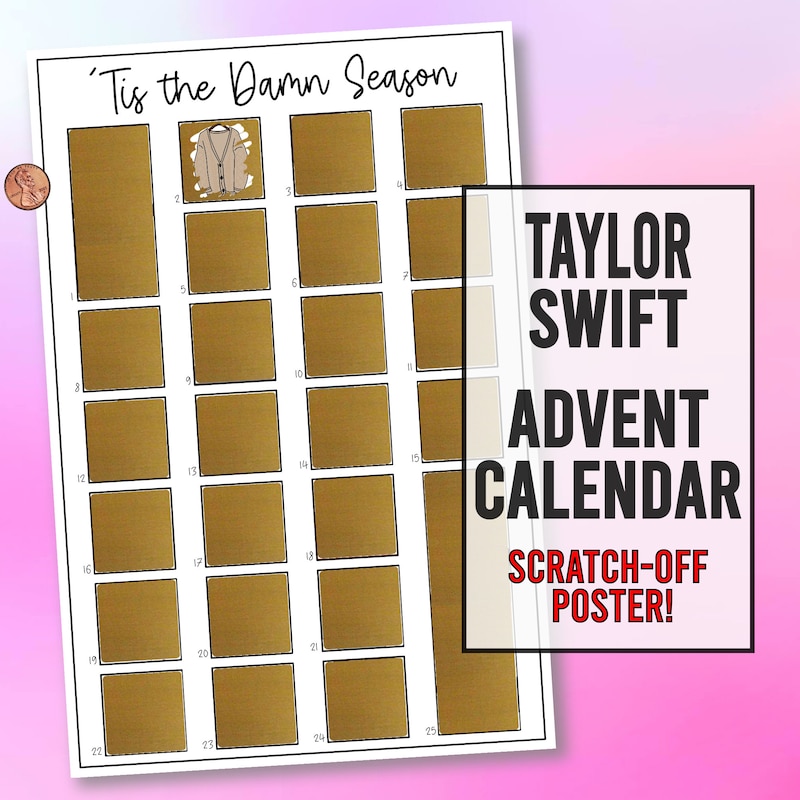 Taylor Swirft Advent Calendar - Etsy