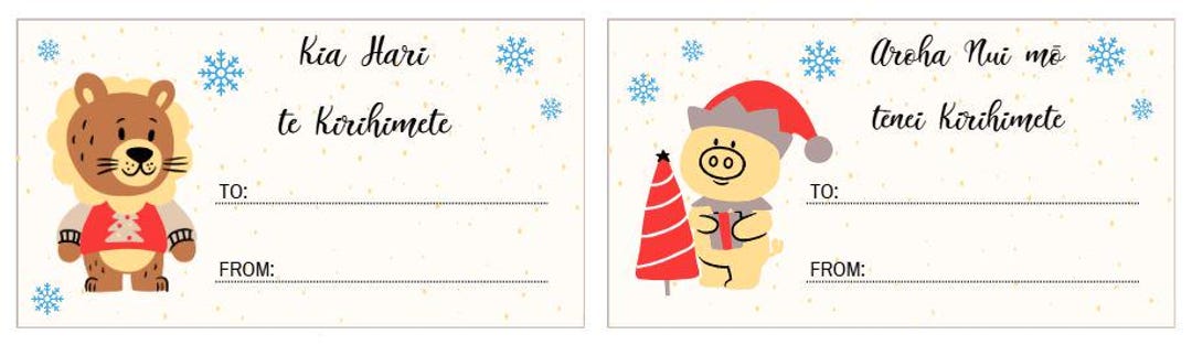 Te Reo Māori Meri Kirihimete Gift Tags • Printable Instant Download - Etsy