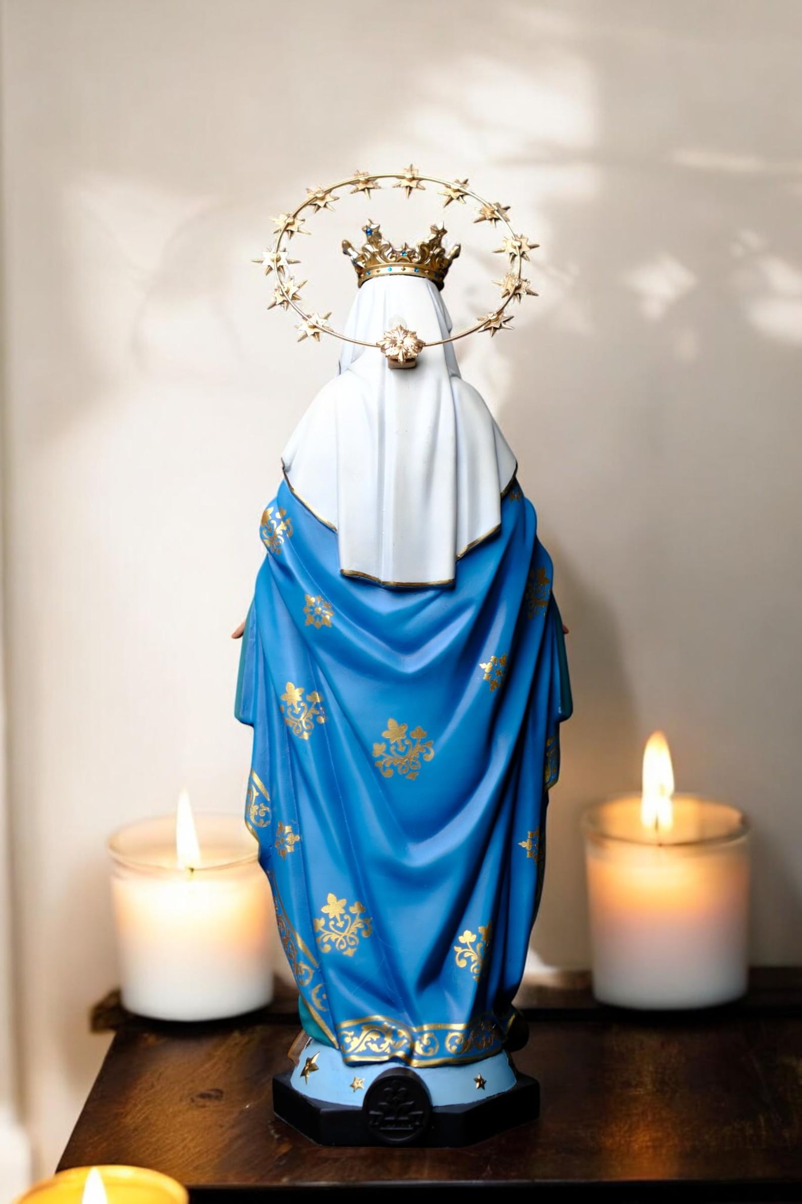 Our Lady of Grace Statue | Hand Painted Antique Catholic Mary With ...