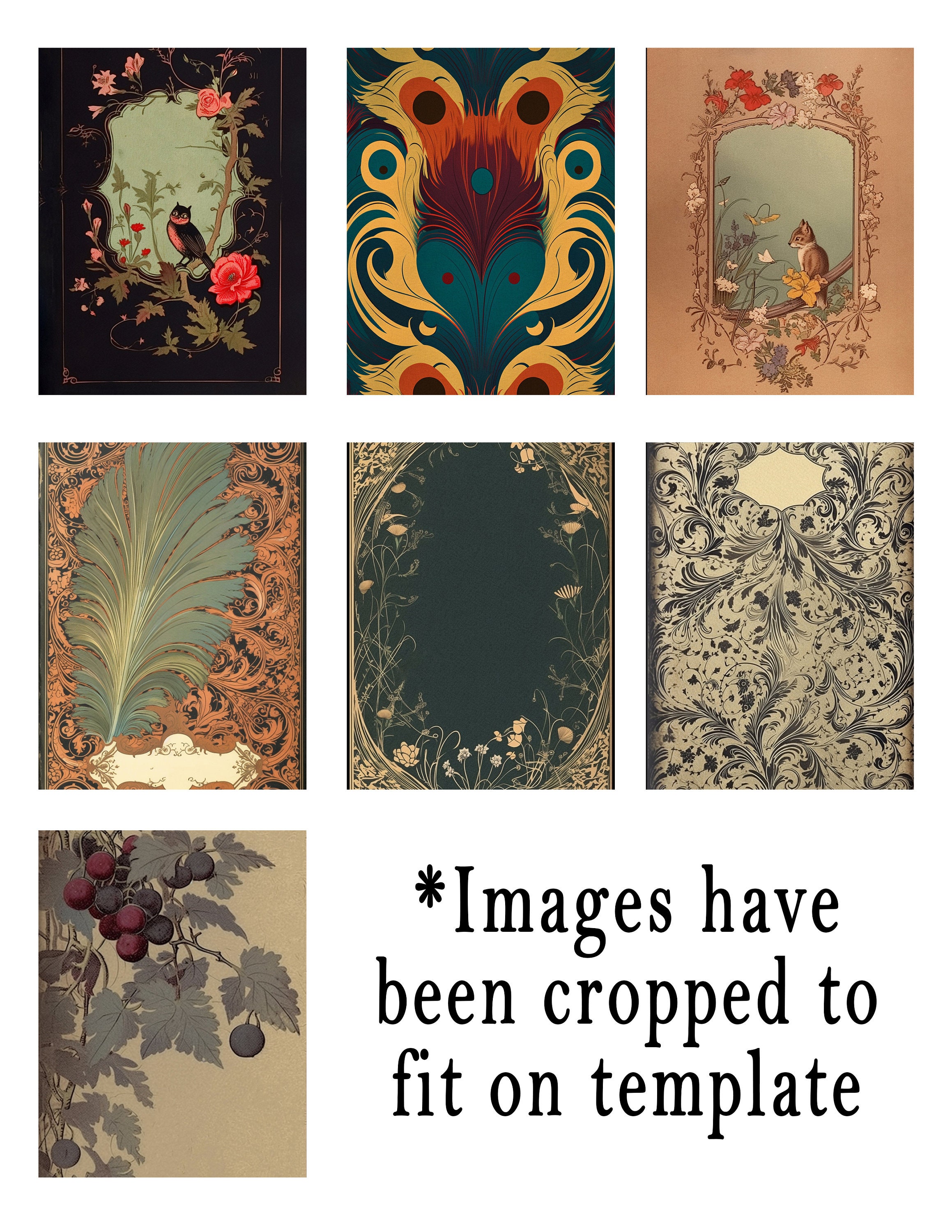 Vintage Style Book Cover Designs Project Elements Boo Lovers Digital ...