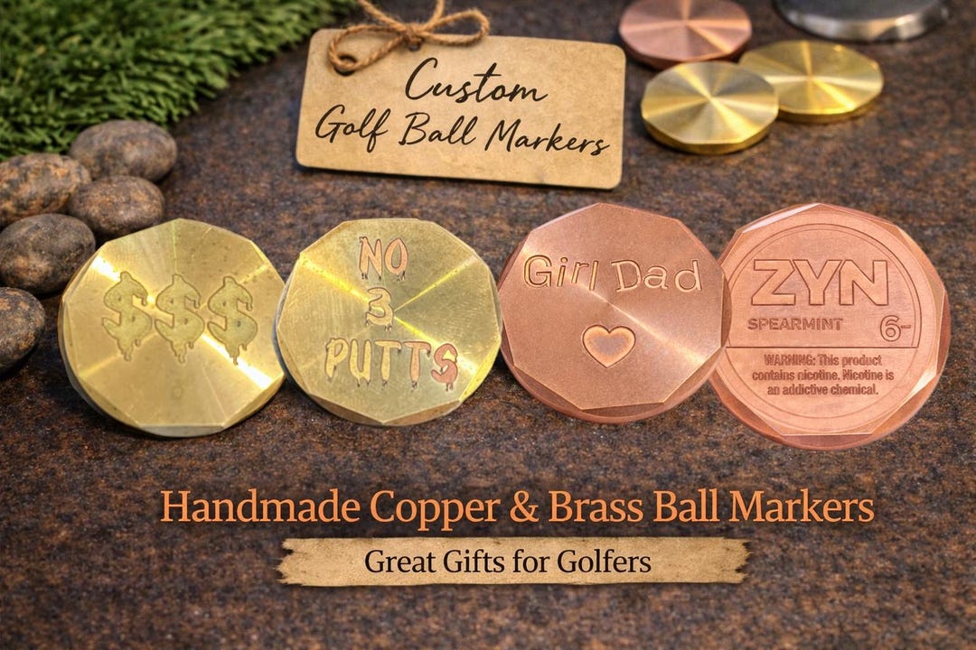 Custom Metal Golf Ball Markers - Etsy