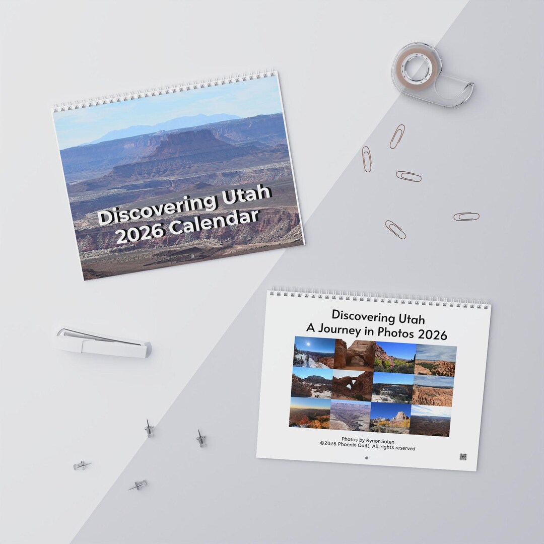 Discovering Utah 2026 Wall Calendar | Scenic Nature Photography - Etsy