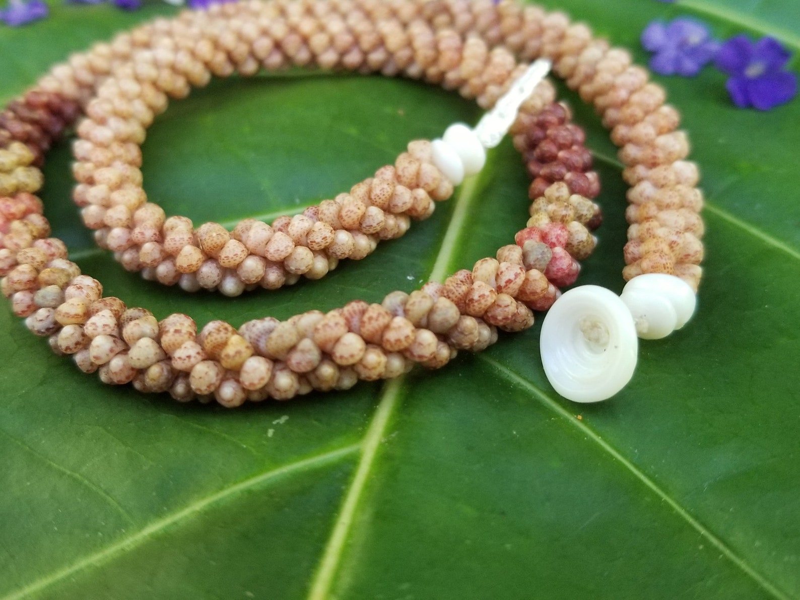 Kahelelani Shell Lei: Kauai Heirloom Necklace, Puka Clasp - Etsy