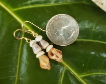 Shell Earrings Hawaiian Style Jewelry Eco Friendly Collected Kauai ...