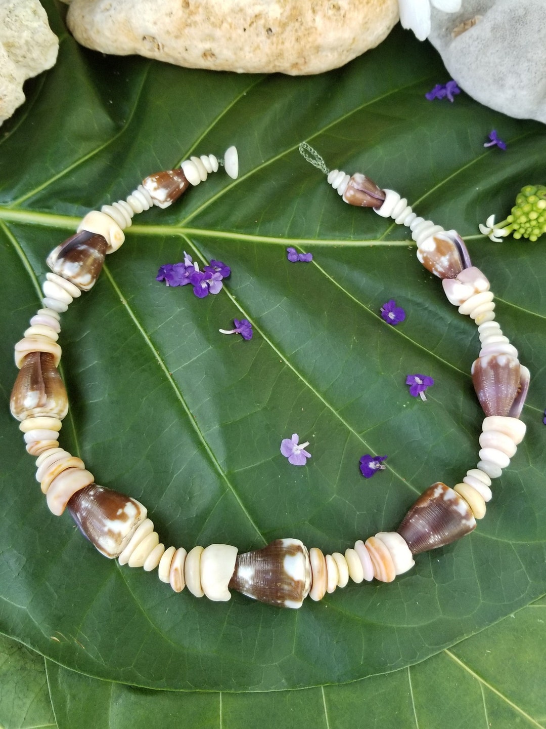 Puka Shell Necklace Puka Shell Lei Kauai Puka Shell Jewelry Rare Shells ...