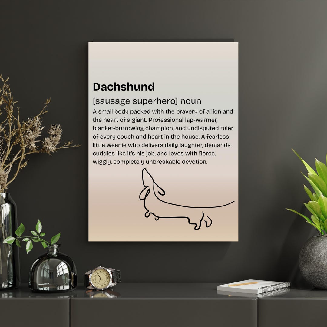 Dachshund Definition Print | Sausage Dog Lover Gift (digital Download ...
