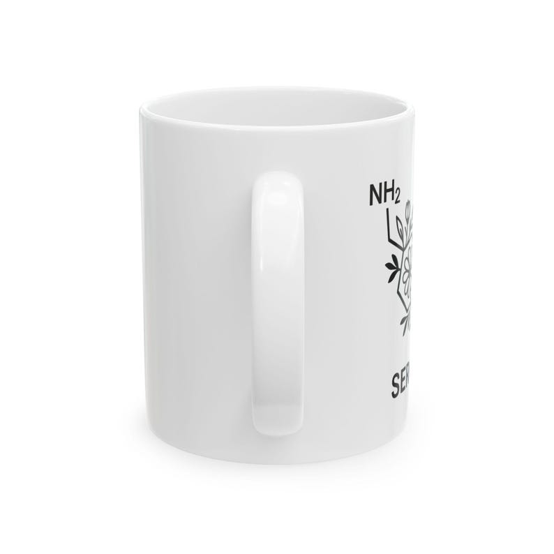 Serotonin Molecule Flower Mug | Aesthetic Floral Psychology Coffee Cup ...