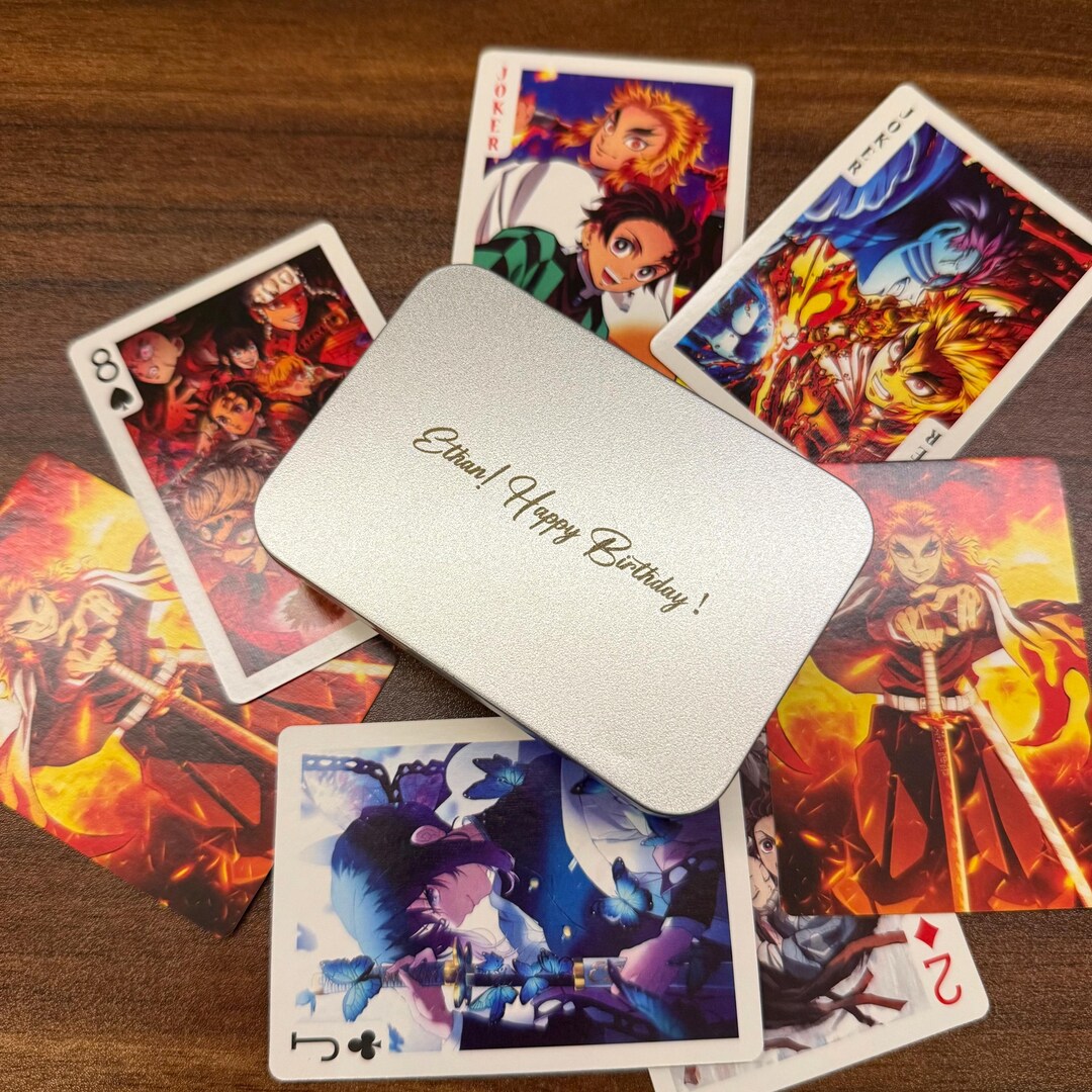 Demon Slayer Style Playing Cards, Anime Character Deck, Collector ...