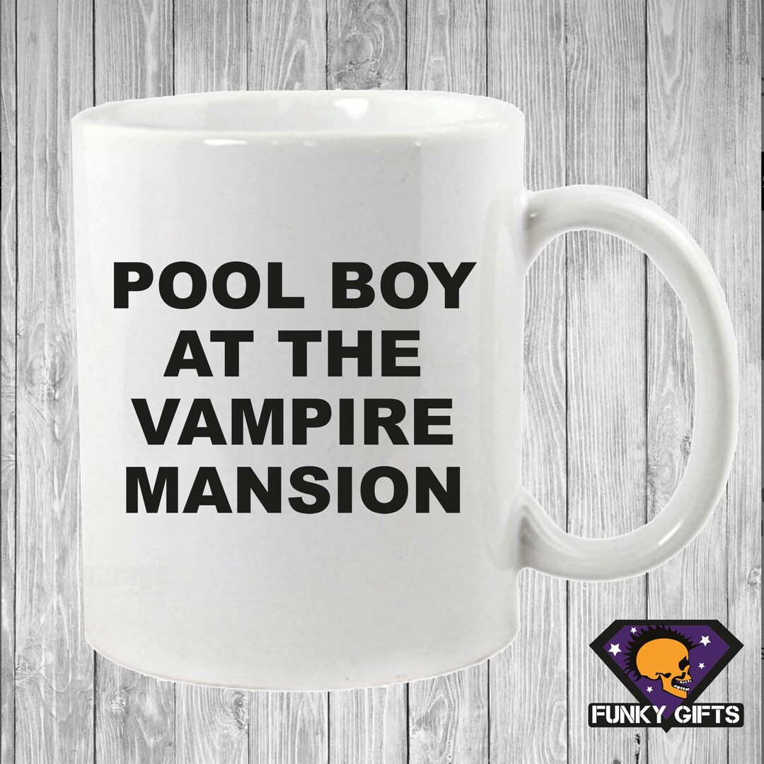 Pool Boy at the Vampire Mansion Mug - Etsy