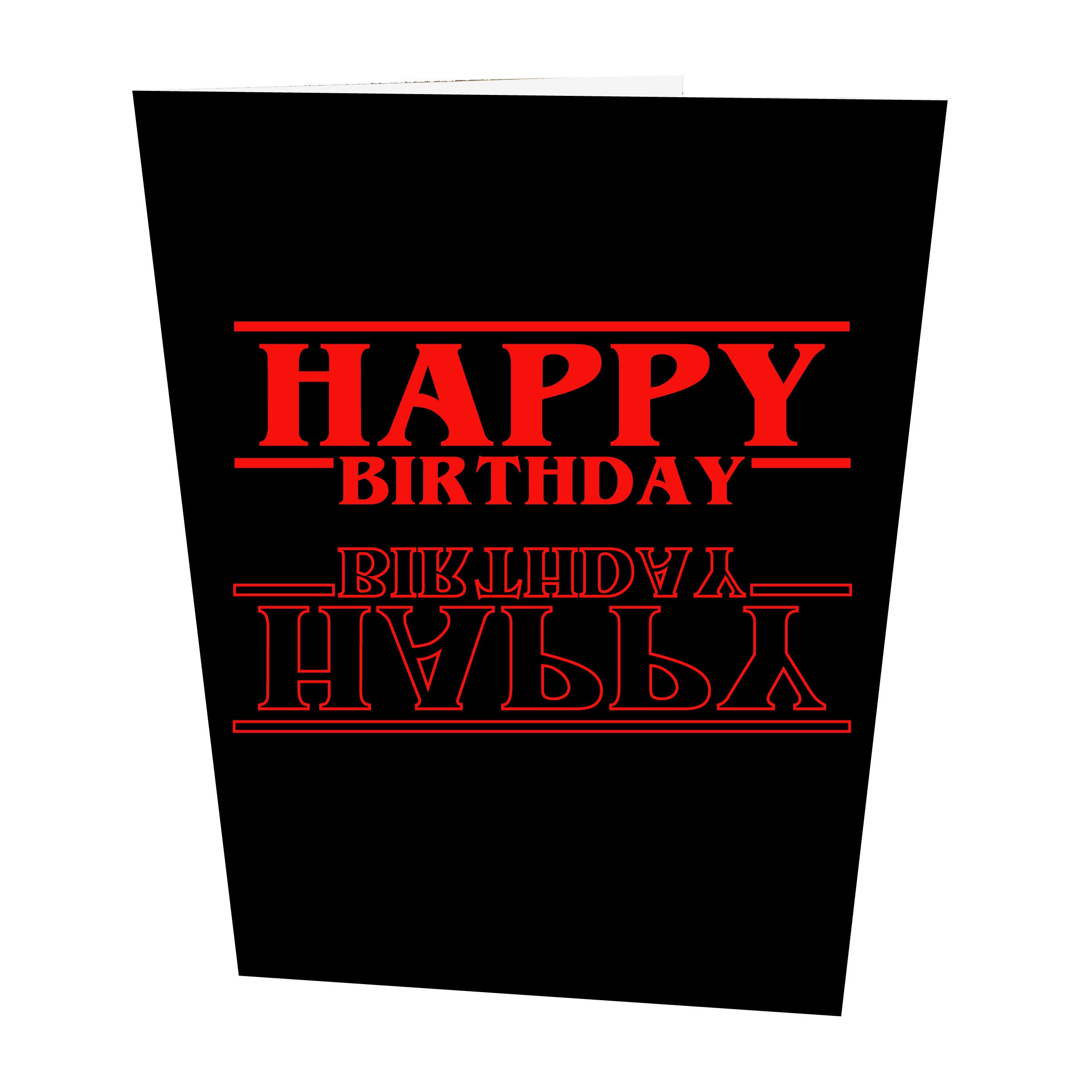 Stranger Things Birthday Card - Printable Cards