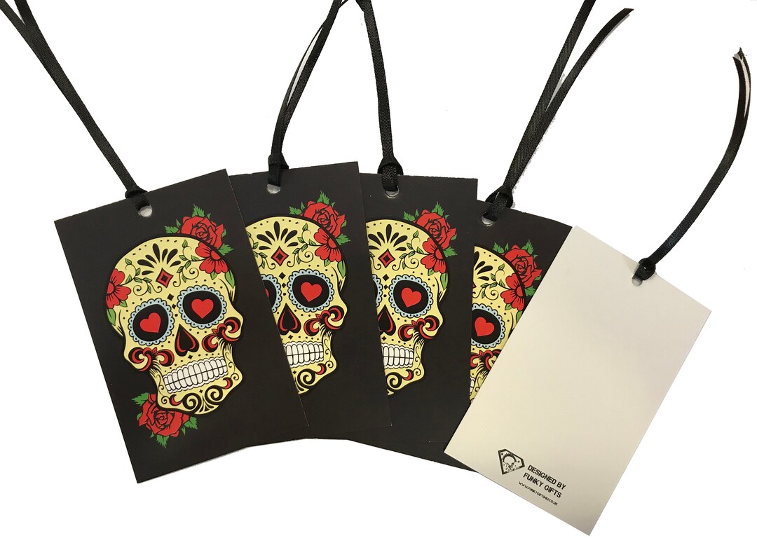 Sugar Skull & Roses Gift Tag Set of 5 - Etsy