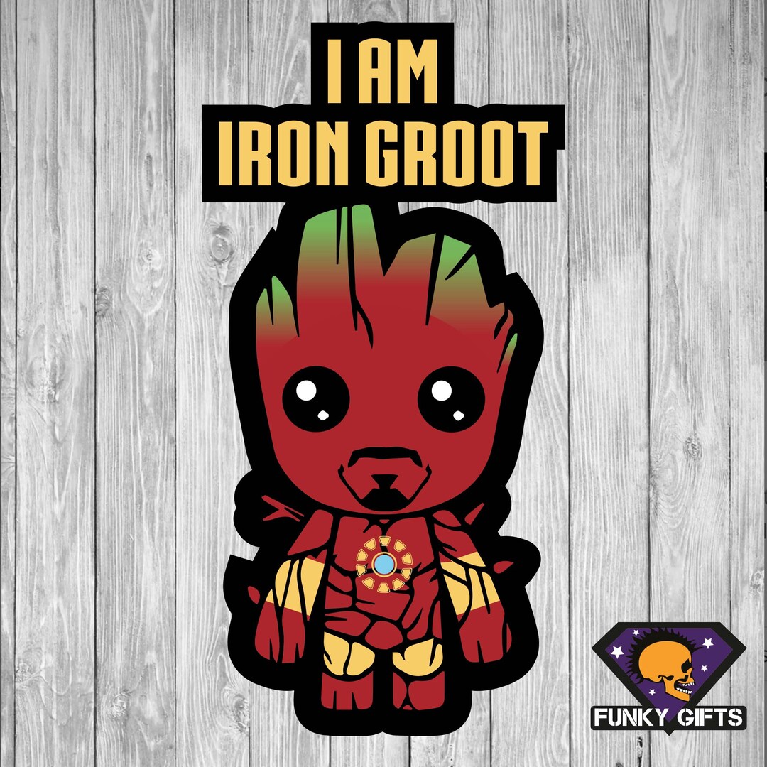 Iron Groot Vinyl Sticker - Etsy UK