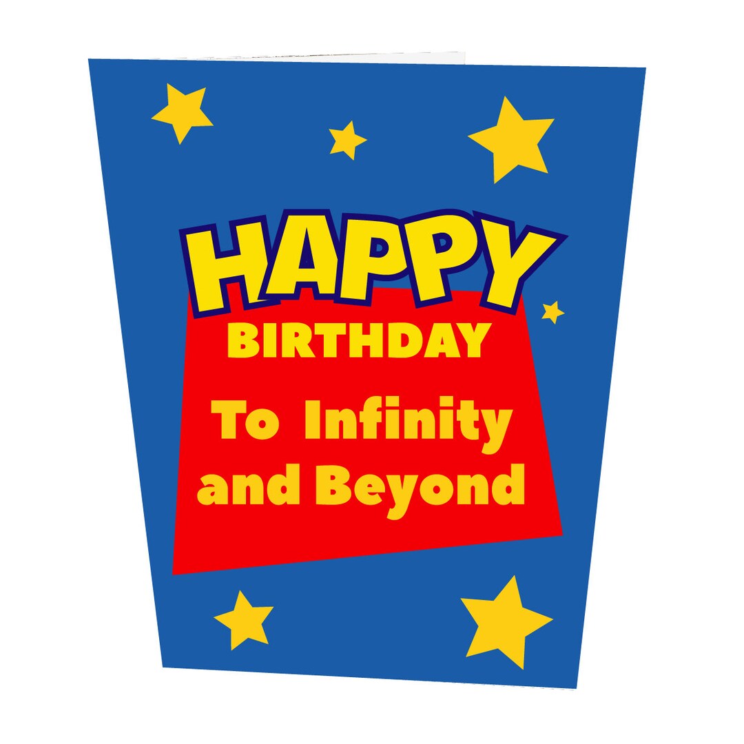 Happy Birthday to Infinity and Beyond Birthday Card - Etsy