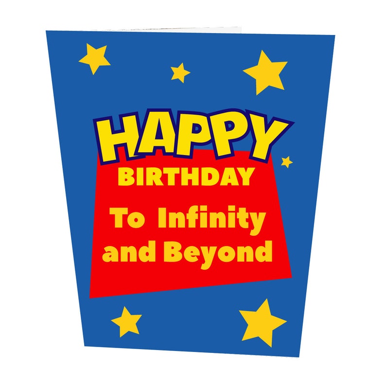 Happy Birthday to Infinity and Beyond Birthday Card - Etsy