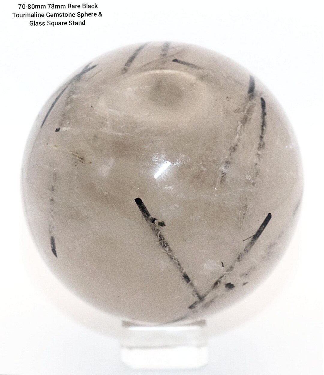 Gemstone Spheres & Stands Black Tourmaline Gemstone Spheres Stand - Etsy
