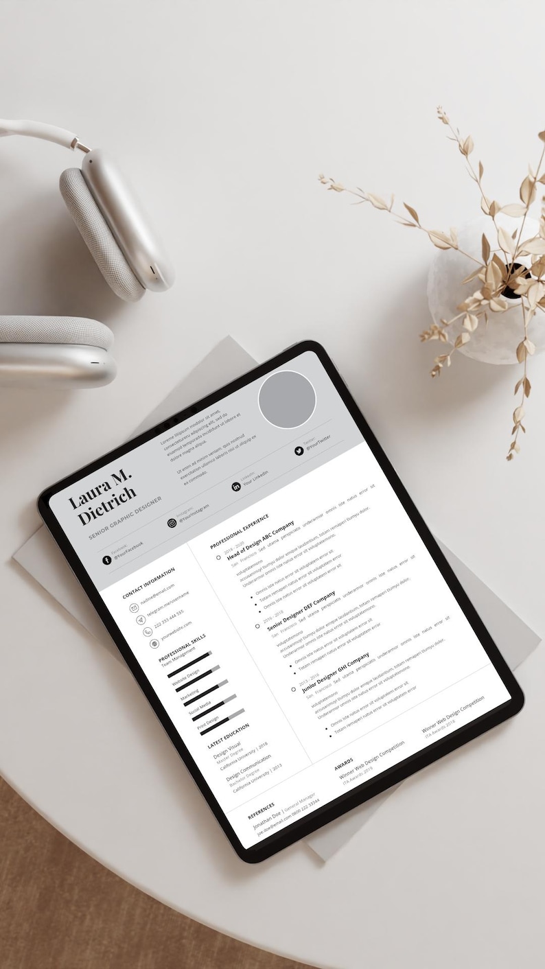 ATS Friendly Resume PDF | Upload to Canva | Editable Resume - Etsy ...