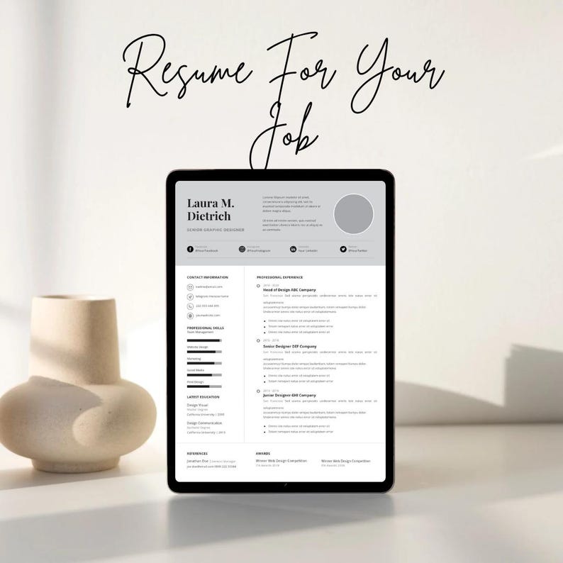 ATS Friendly Resume PDF | Upload to Canva | Editable Resume - Etsy ...