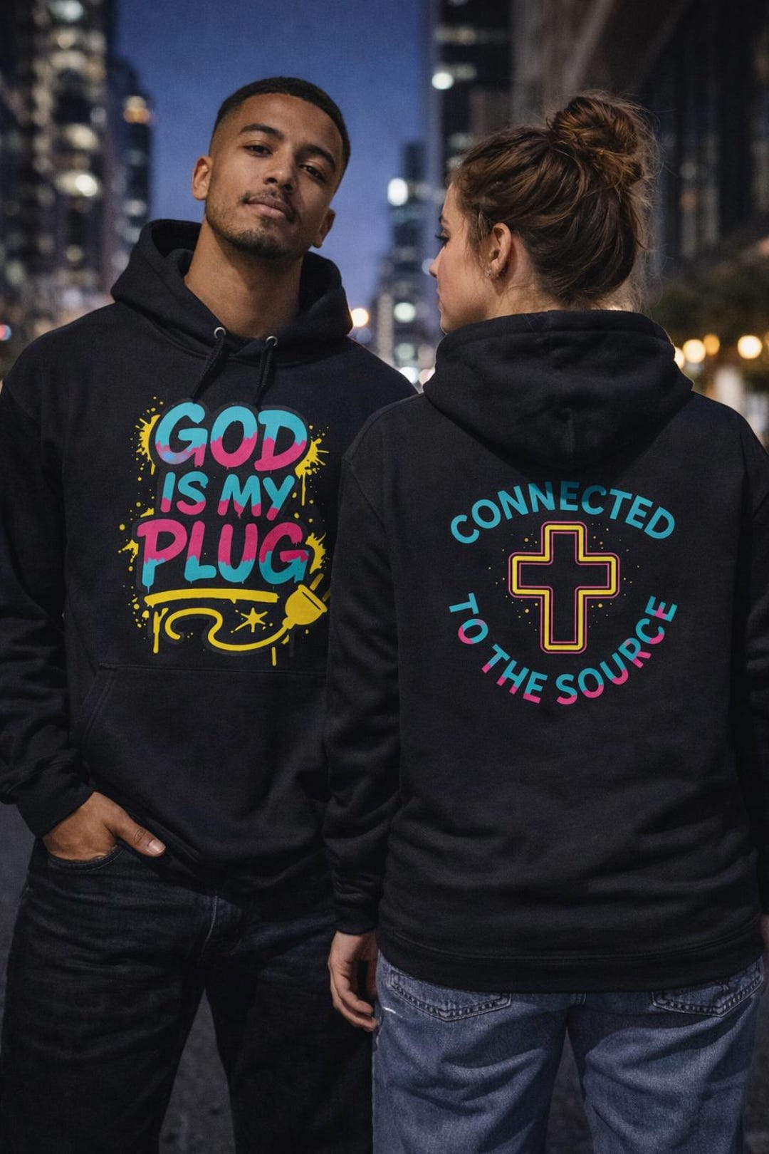 God is My Plug Hoodie | Christian Streetwear Pullover - Etsy