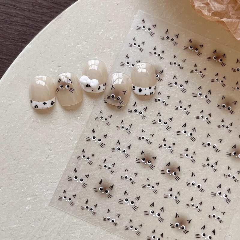 Cat Nail Art Sticker - Etsy