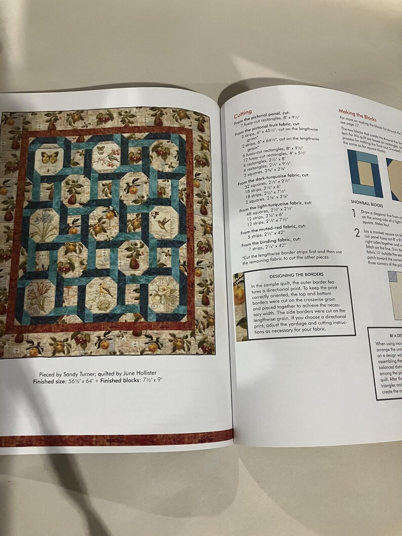 Quilt Patterns for Large Scale Prints That Patchwork Place/martingale by Sandy Turner - Etsy