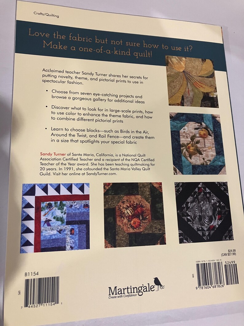 Quilt Patterns for Large Scale Prints That Patchwork Place/martingale by Sandy Turner - Etsy