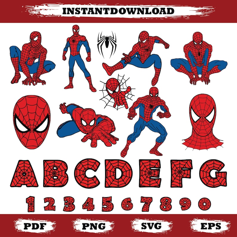 Spidey Boy Svg , Spidey Clipart, Cut Files for Circut, Spidey ...