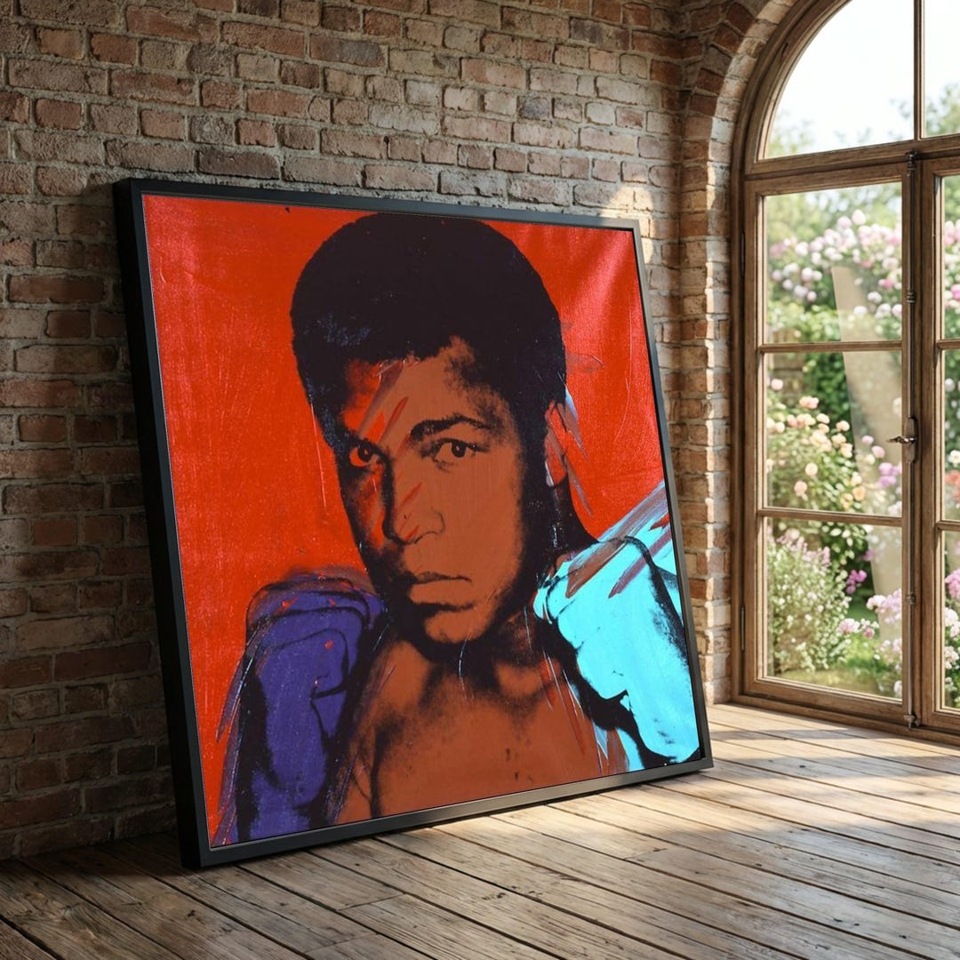 Pop Art Boxing Canvas, Andy Warhol Style, Modern Fighter Portrait - Etsy
