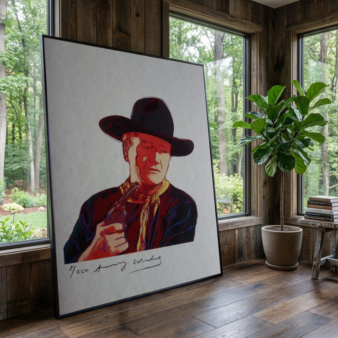 Western Cowboy Pop Art Canvas Print, Vintage Gunfighter, Retro Home ...