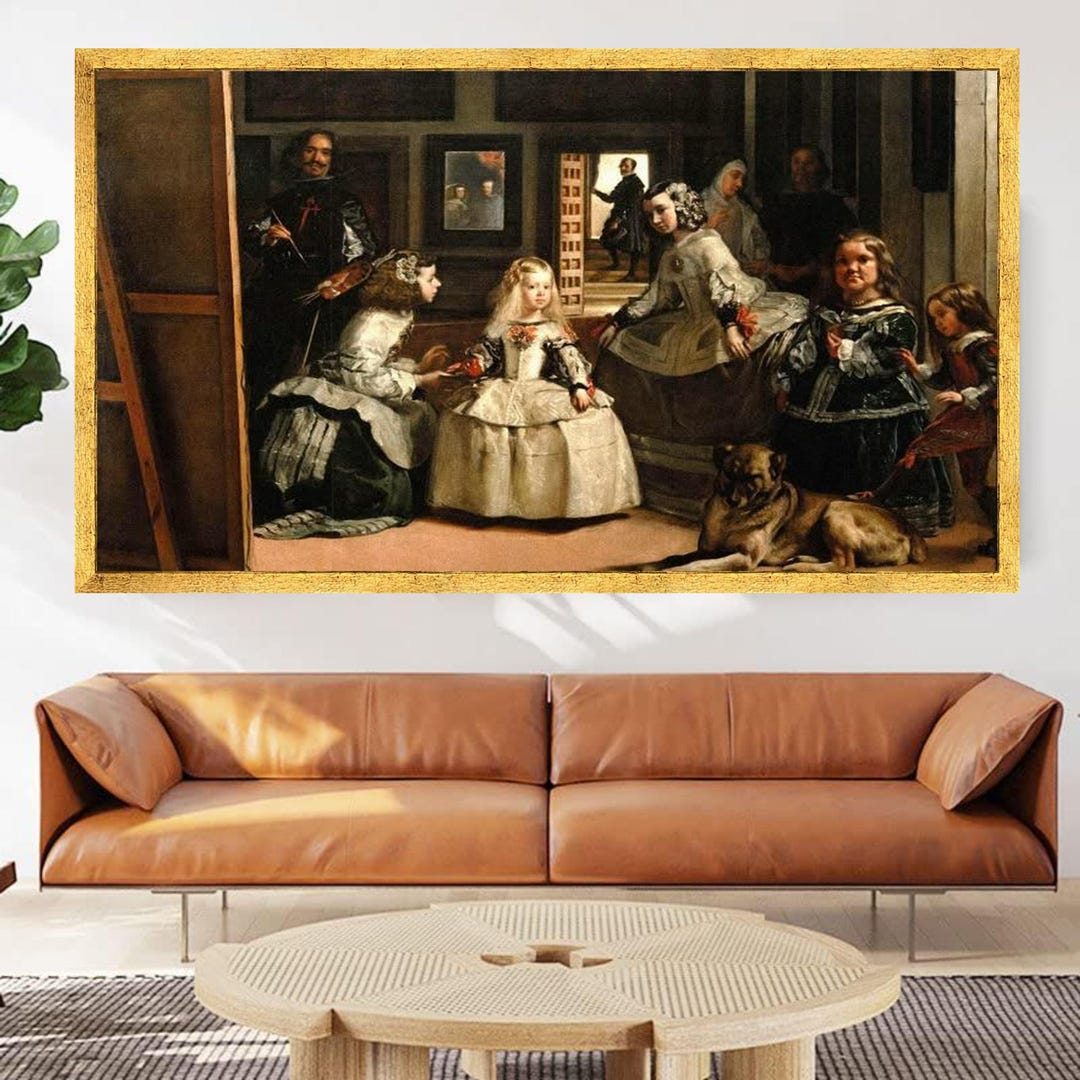 Las Meninas Canvas Wall Art, Diego Velázquez Classic Portrait ...