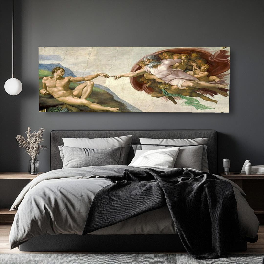 The Creation of Adam Canvas, Michelangelo Classic Art Print ...