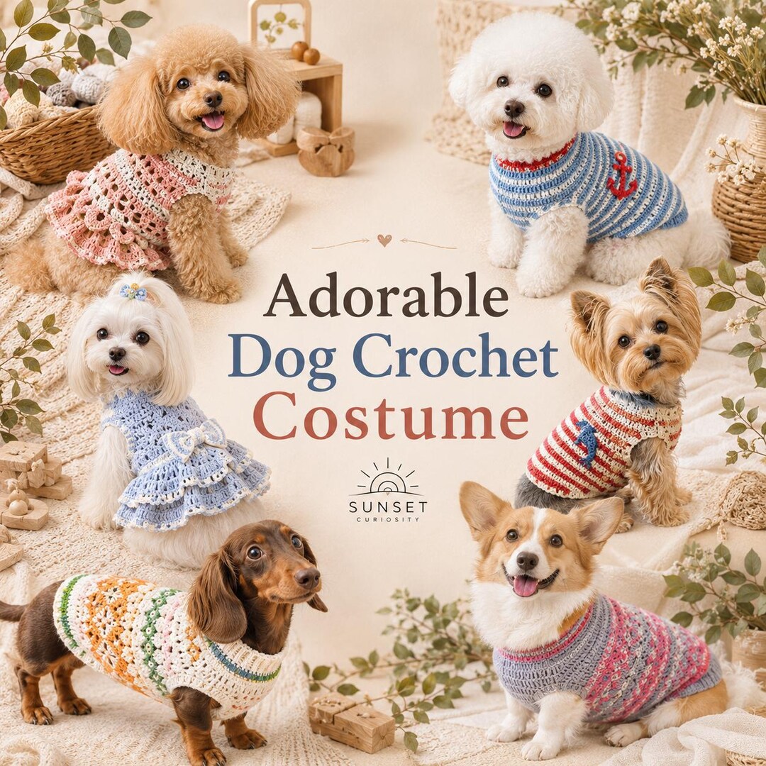 Adorable Dog Crocheet Costume | PDF Pattern With Step-by-step Diagrams ...