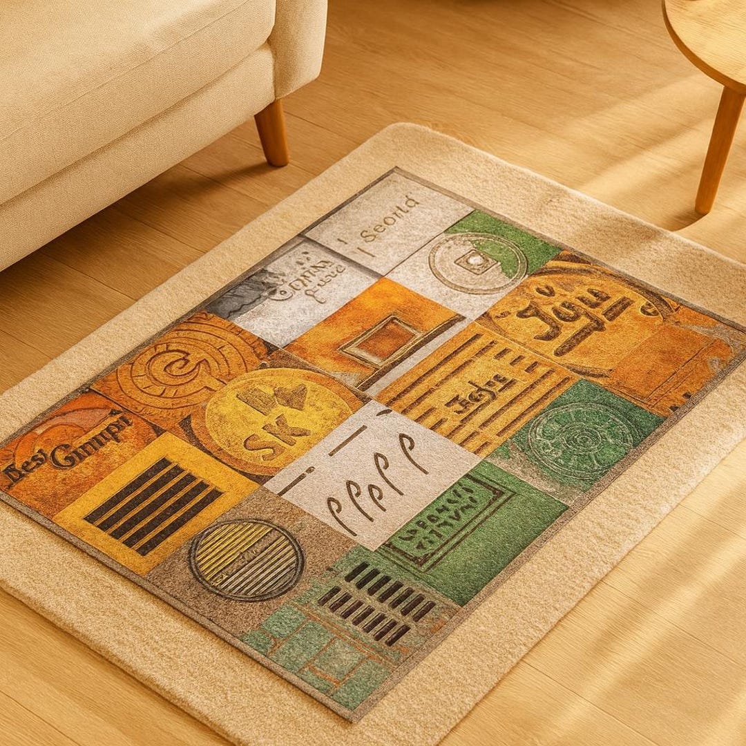 Modern Urban Texture Rug Inspired by City Manhole Patterns and Street ...