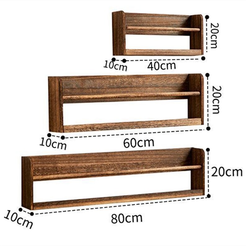 Estante flotante de pared con repisa para cuadros, estantes de madera ...