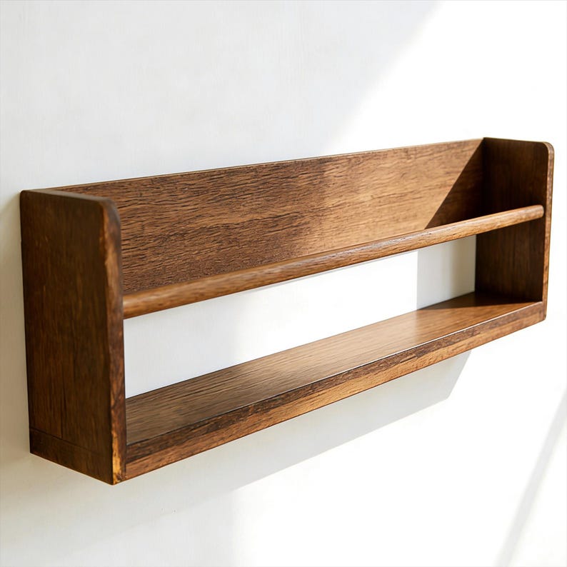 Estante flotante de pared con repisa para cuadros, estantes de madera ...