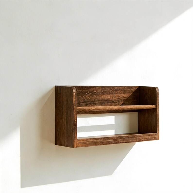 Estante flotante de pared con repisa para cuadros, estantes de madera ...