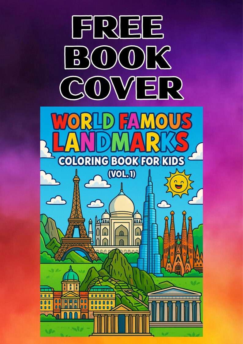 World Famous Landmarks Coloring Book Vol 1 PDF | 40 Pages | Kids ...