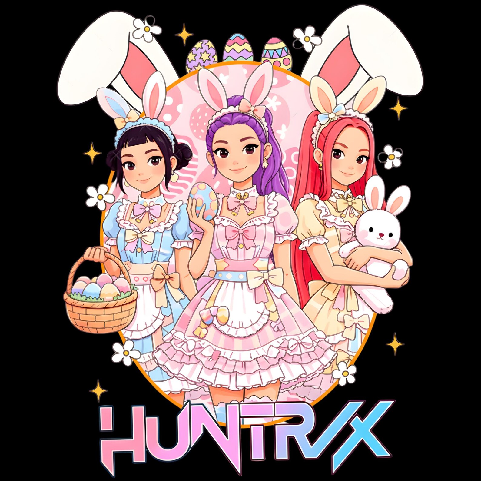 Kpop Demon Hunters Huntrix Easter PNG, Kpop Huntrix Easter Day PNG ...