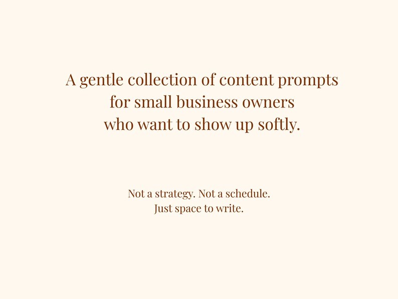 Calm Content Prompts for Small Business Owners, Gentle Writing Prompts ...