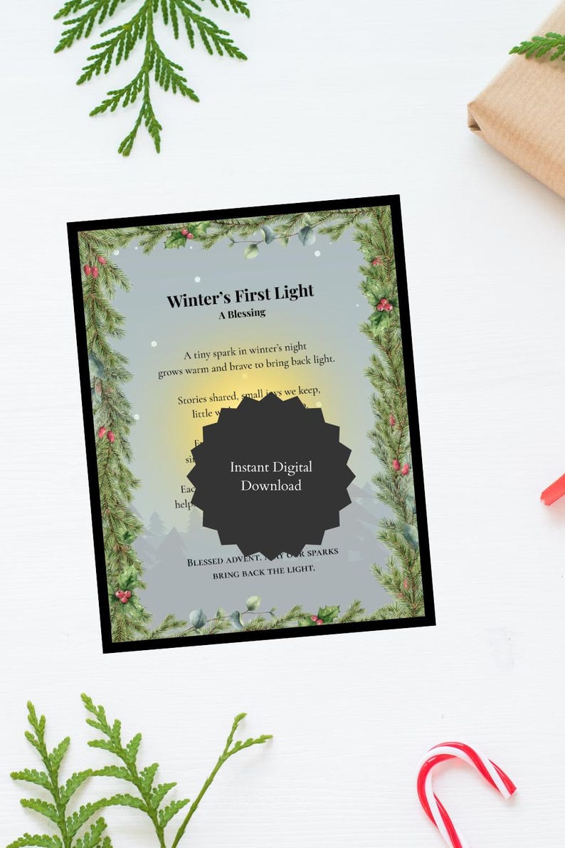 Winter Solstice Blessing Poem Printable | Yule Invocation | Family ...