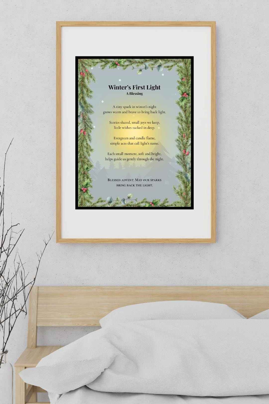 Winter Solstice Blessing Poem Art Print | Yule Family Ritual (printable) - Etsy