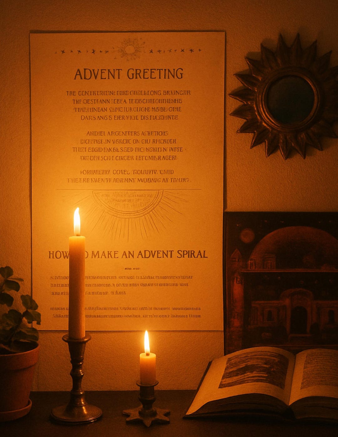 Winter Solstice Advent Printable | Yule Poem & Advent Spiral Craft ...