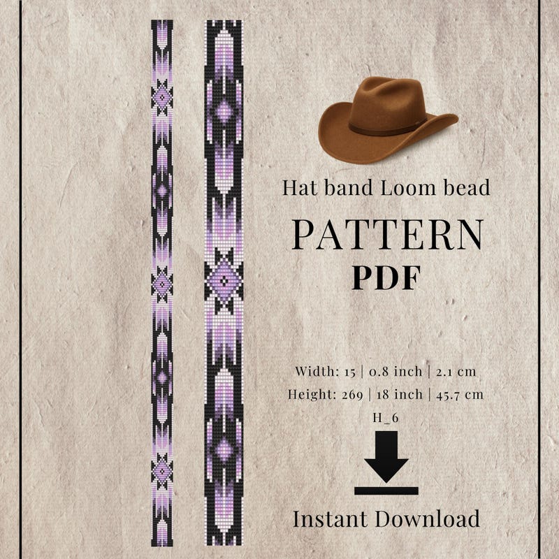 Purple Hat Band Patterns - Etsy