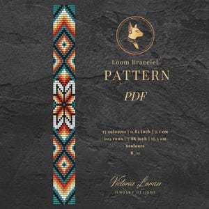 Floral Bead Loom Bracelet Pattern: Native American Inspired Miyuki ...
