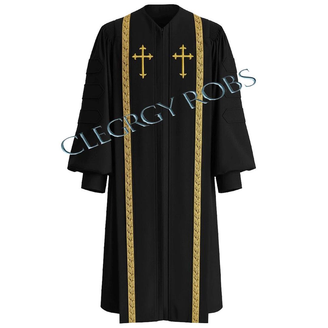 Black Bishop Clergy Robe - Etsy