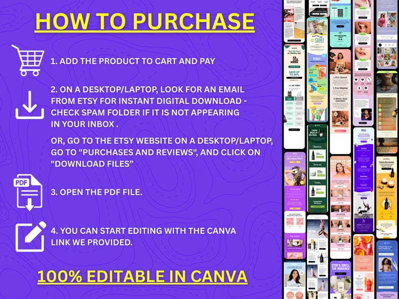 25+ Email Template Canva for All Niches Email Marketing Campaign Ecommerce Brand Flodesk Klaviyo ...
