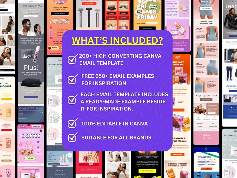 200+ Email Template Canva for All Niches Email Marketing Campaign ...