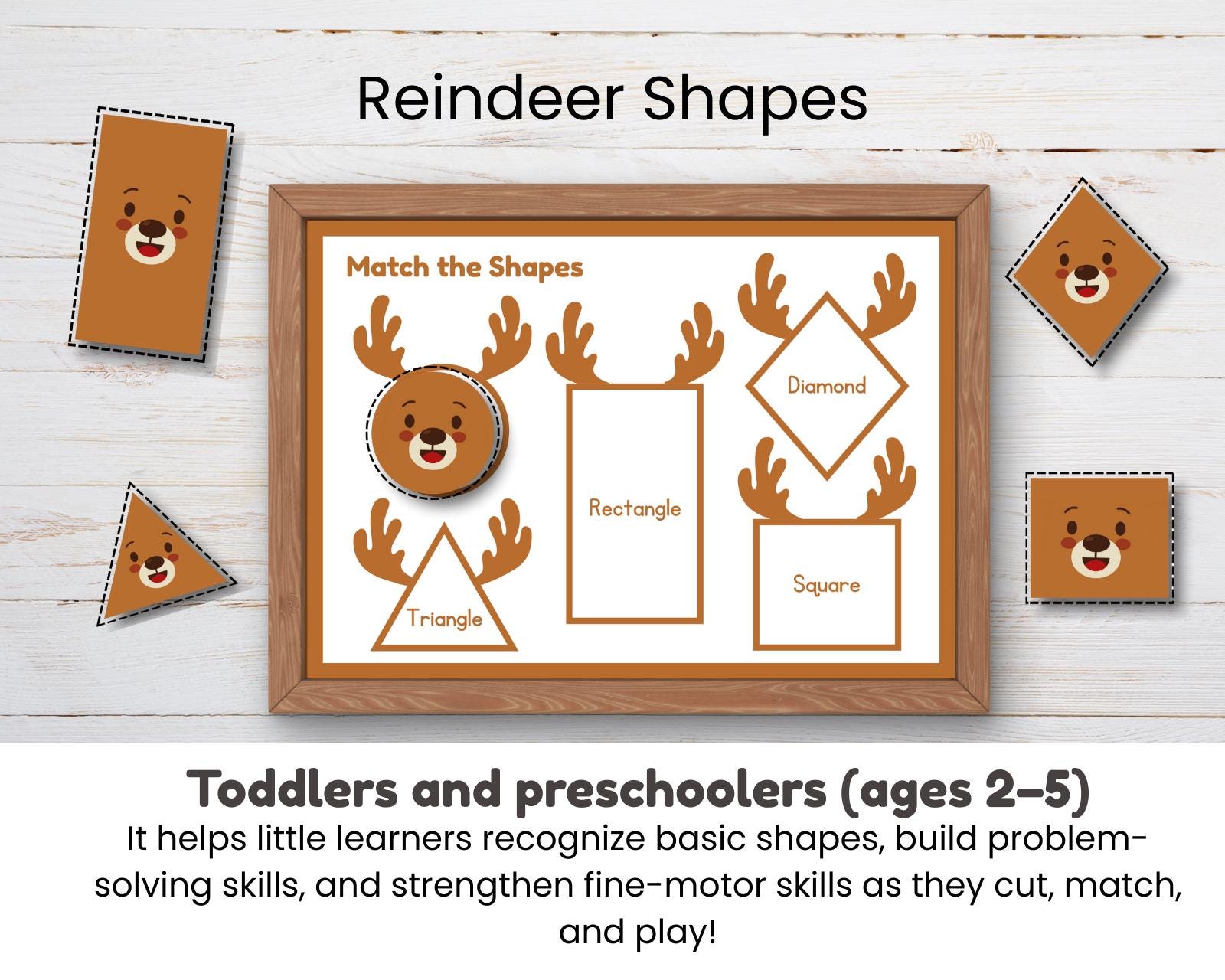 Christmas Shape Matching Activity for Kids | 3 Holiday Sets | Preschool ...